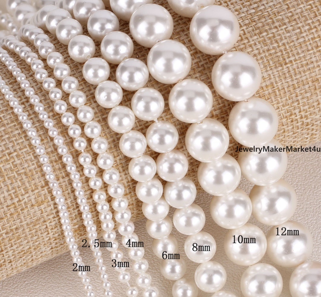 Perfect High Luster Round Shell Pearls for Jewelry Making, 2mm 2.5mm ...