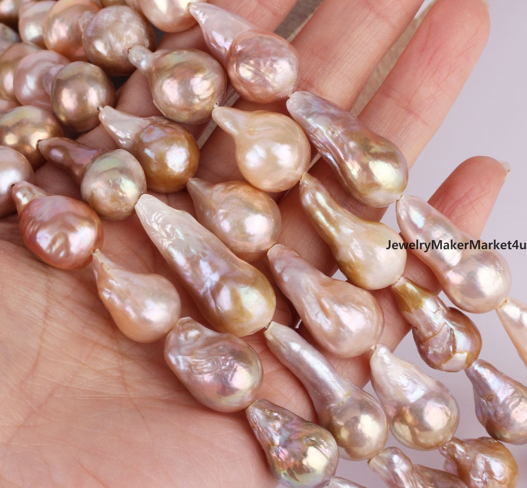 Large Baroque Cultured Freshwater Pearl, Pink Purple Rainbow Baroque ...