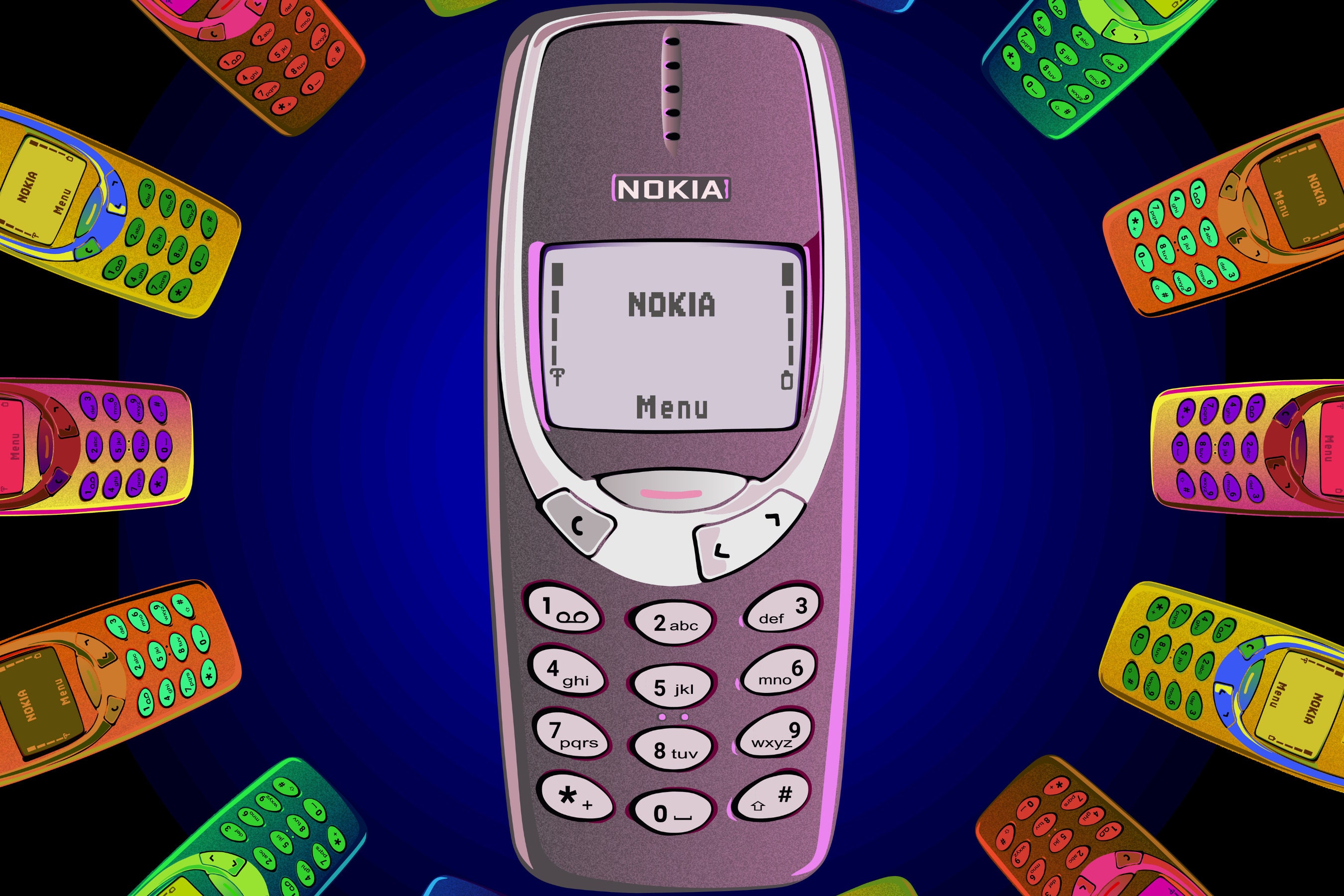 Old School Y2K Nokia Poster - Etsy