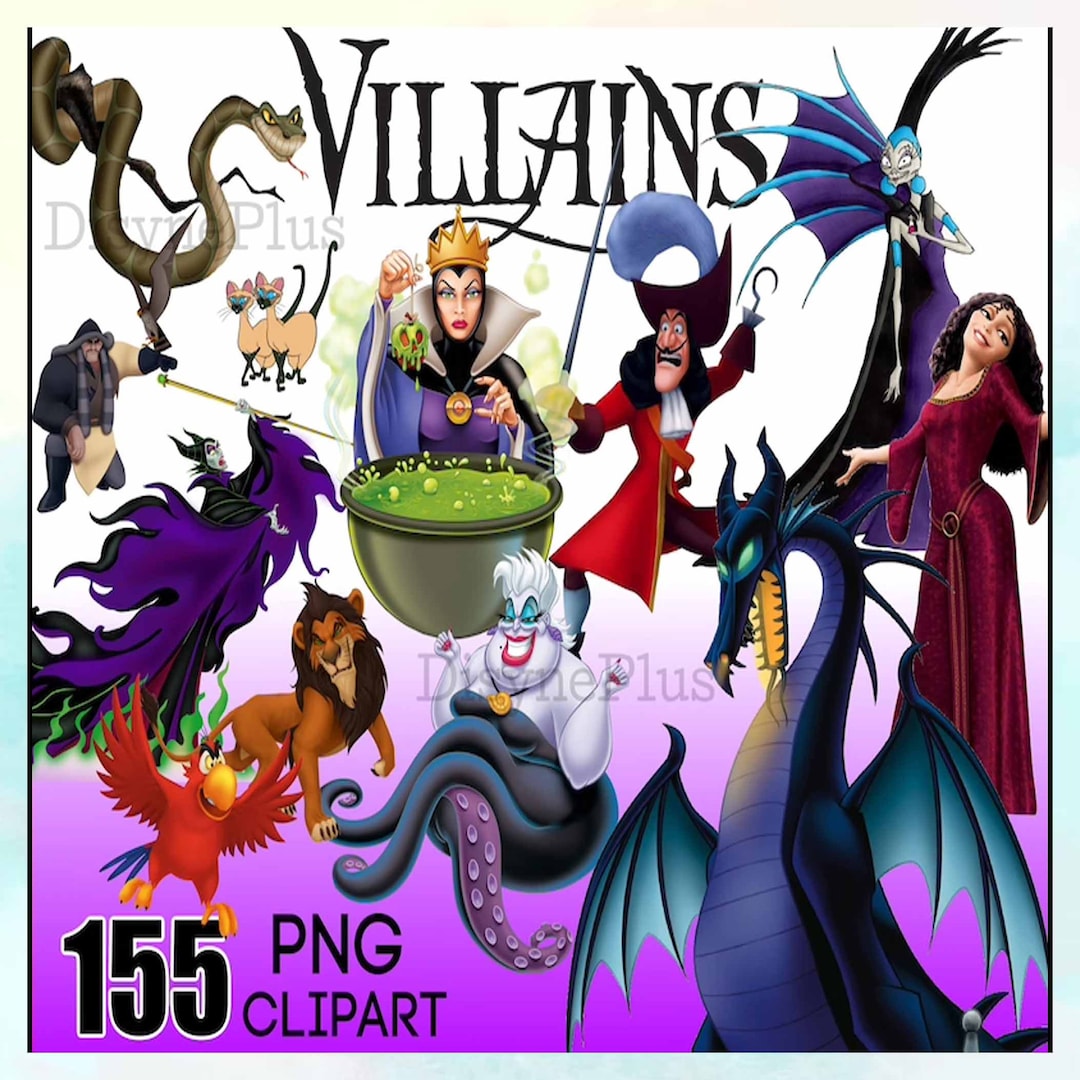 Villains Digital Download, Villains Png Clipart Bundle, Villains ...
