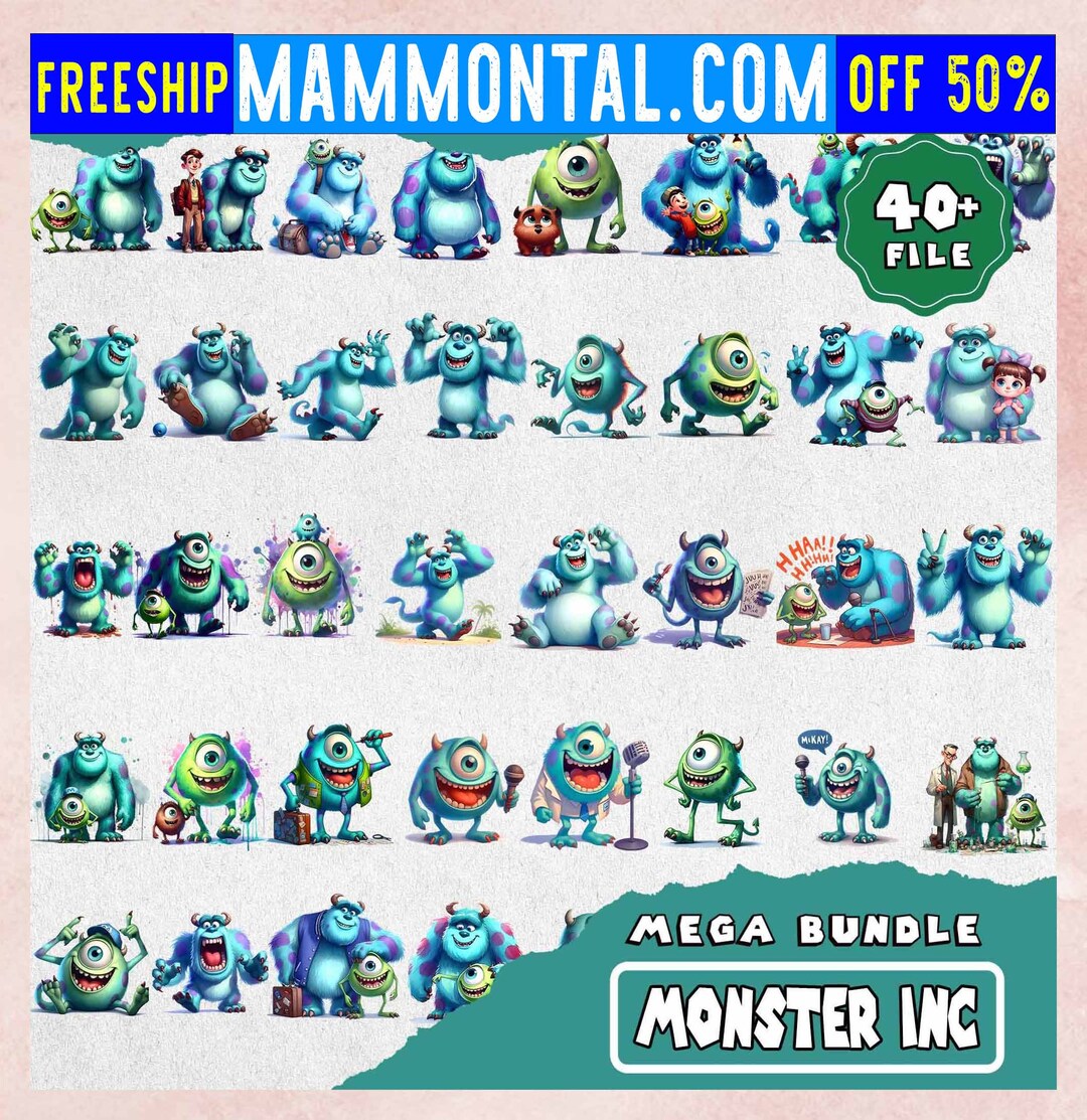 Monster Inc Svg Bundle , Monster Inc Png , Cut File for Cricut ...