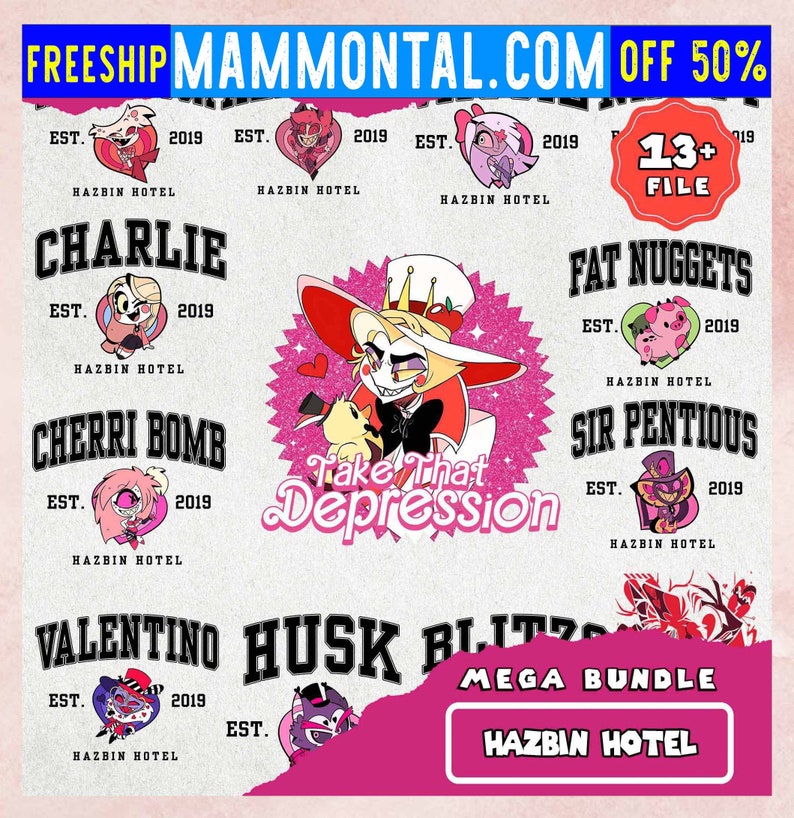Hazbin Hotel Bundle, Hazbin Hotel Png, Hazbin Hotel Characters Png ...