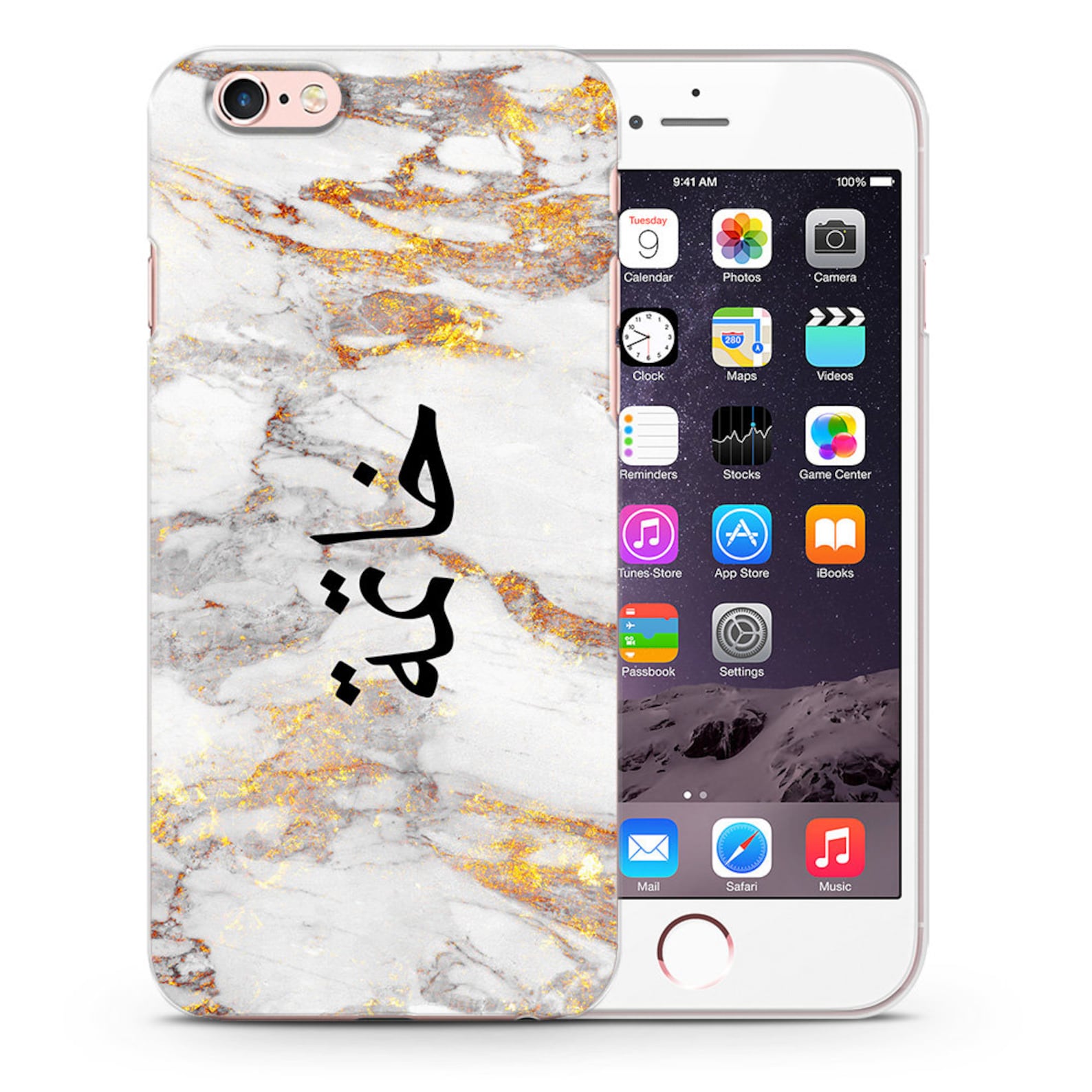 Phone Case Personalised Arabic Script Gift Custom Name Flower - Etsy UK