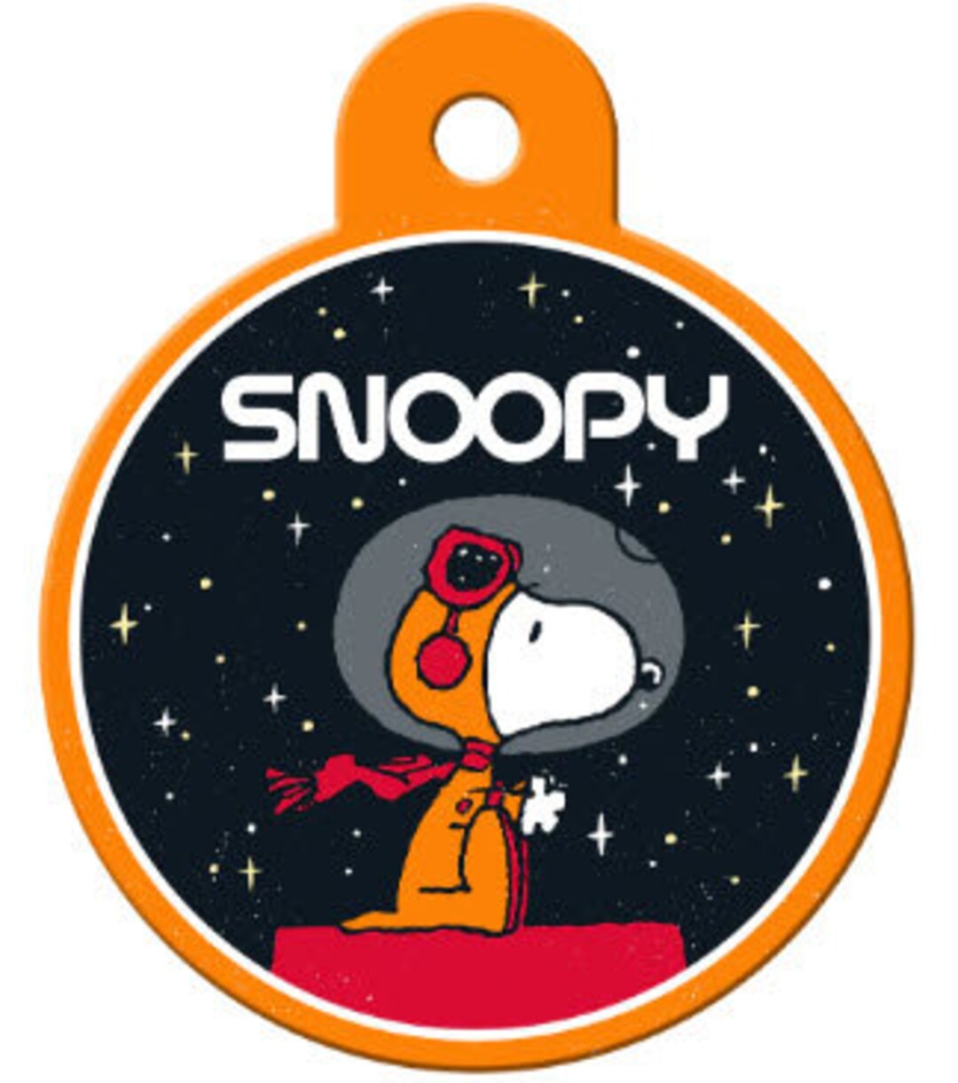 Snoopy "orange Space Stars" LARGE Circle Shape Personalized Custom ...