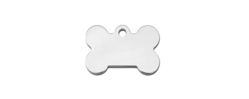Premium Polished Chrome SMALL Bone Shape Custom Engraved Pet - Etsy
