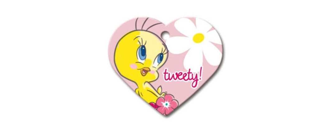 Tweety Bird Licensed LARGE Heart Shape Personalized Custom Engraved ...
