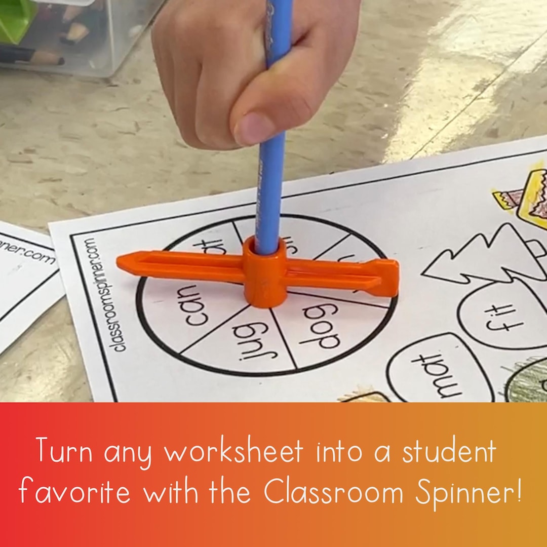 Classroom Pencil Spinner: for Worksheets With a Board Game Spinning ...