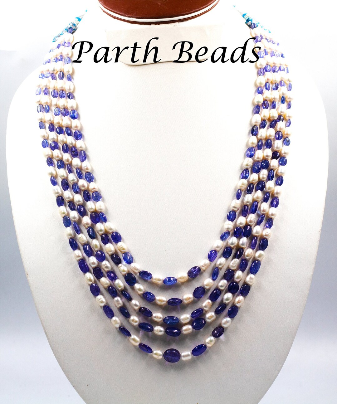 5 Layer Multi Color Gemstone Beaded Necklace/beautiful Natural - Etsy