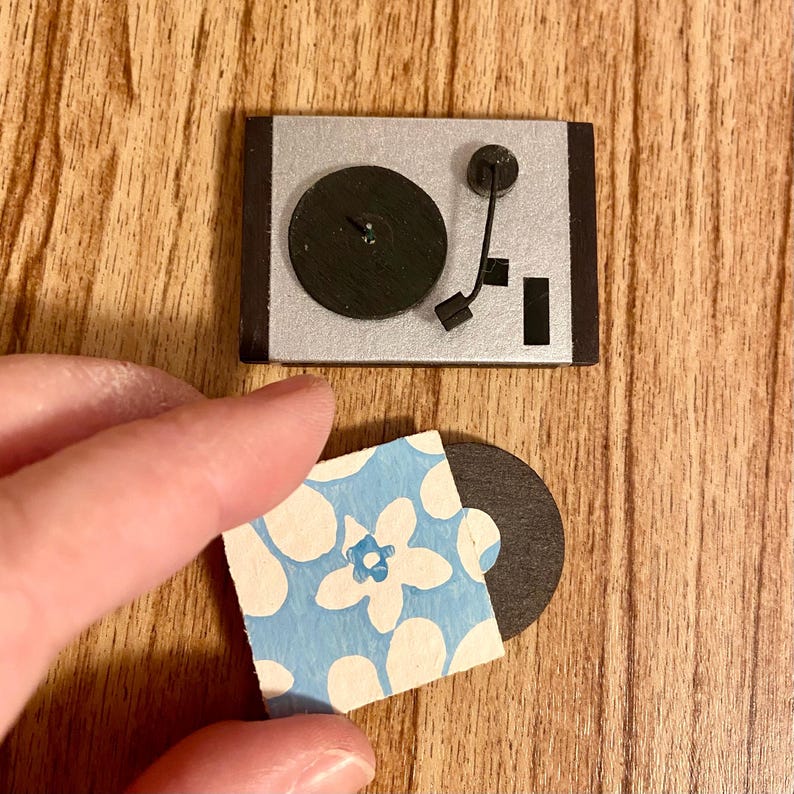 1/12 Scale Miniature Record Vinyl Player - Etsy