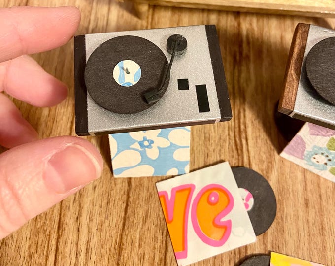 1/12 Scale Miniature Record Vinyl Player - Etsy