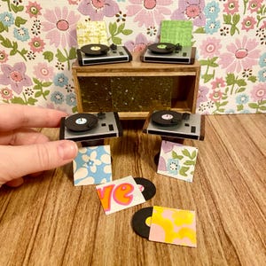 1/12 Scale Miniature Record Vinyl Player - Etsy