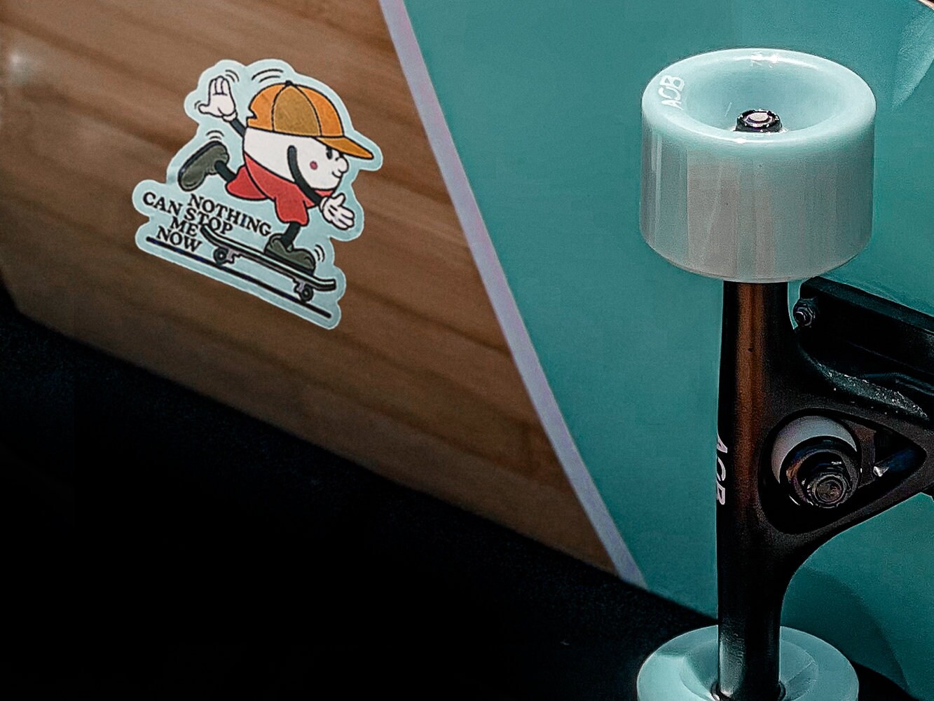 Aufkleber, Sticker ›Nothing Can Stop Me Now‹ / Skateboard, Comic ...