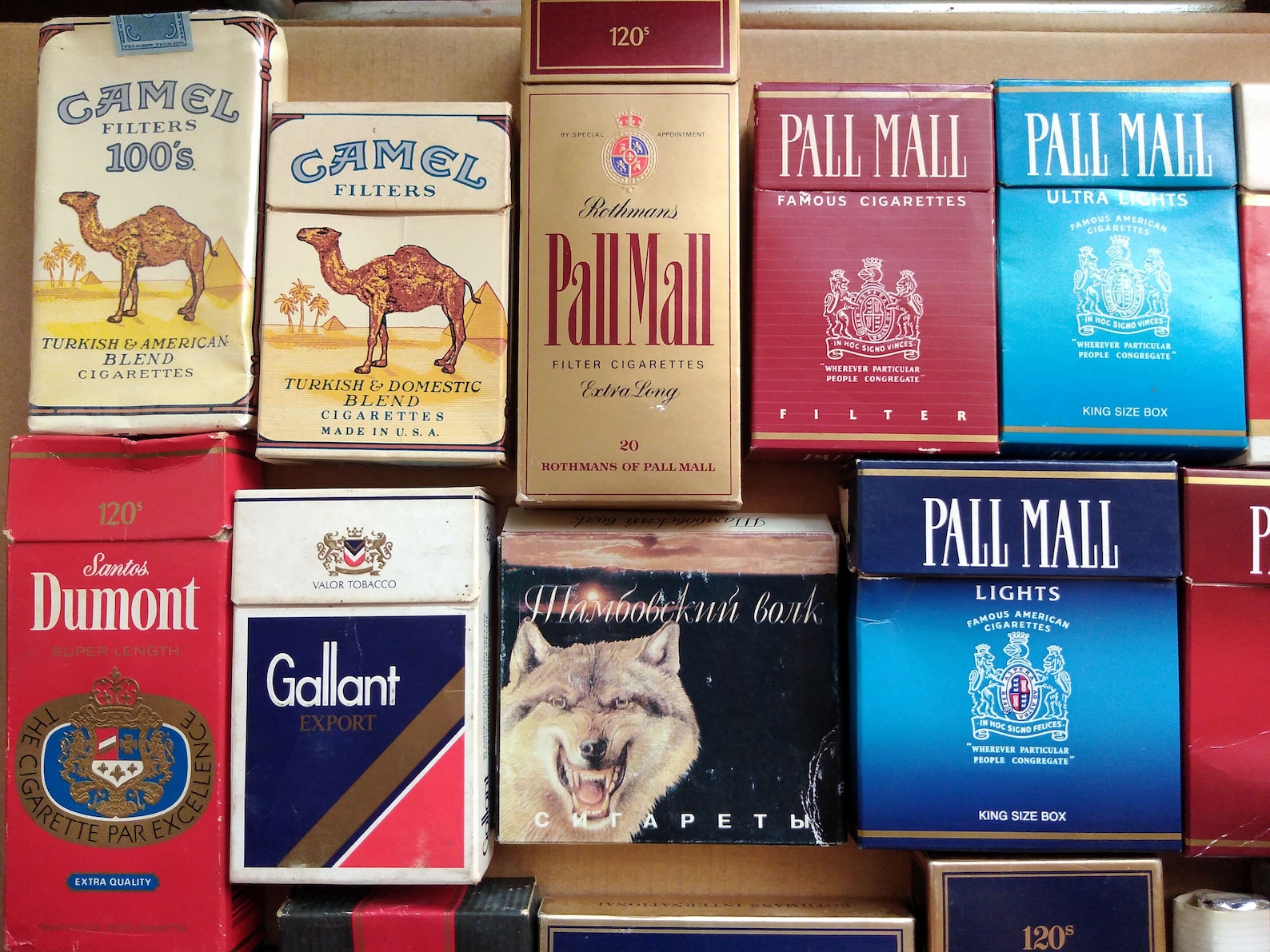 Vtg paquetes vacíos de cigarrillos 80-90s PALLMALL CAMEL | Etsy