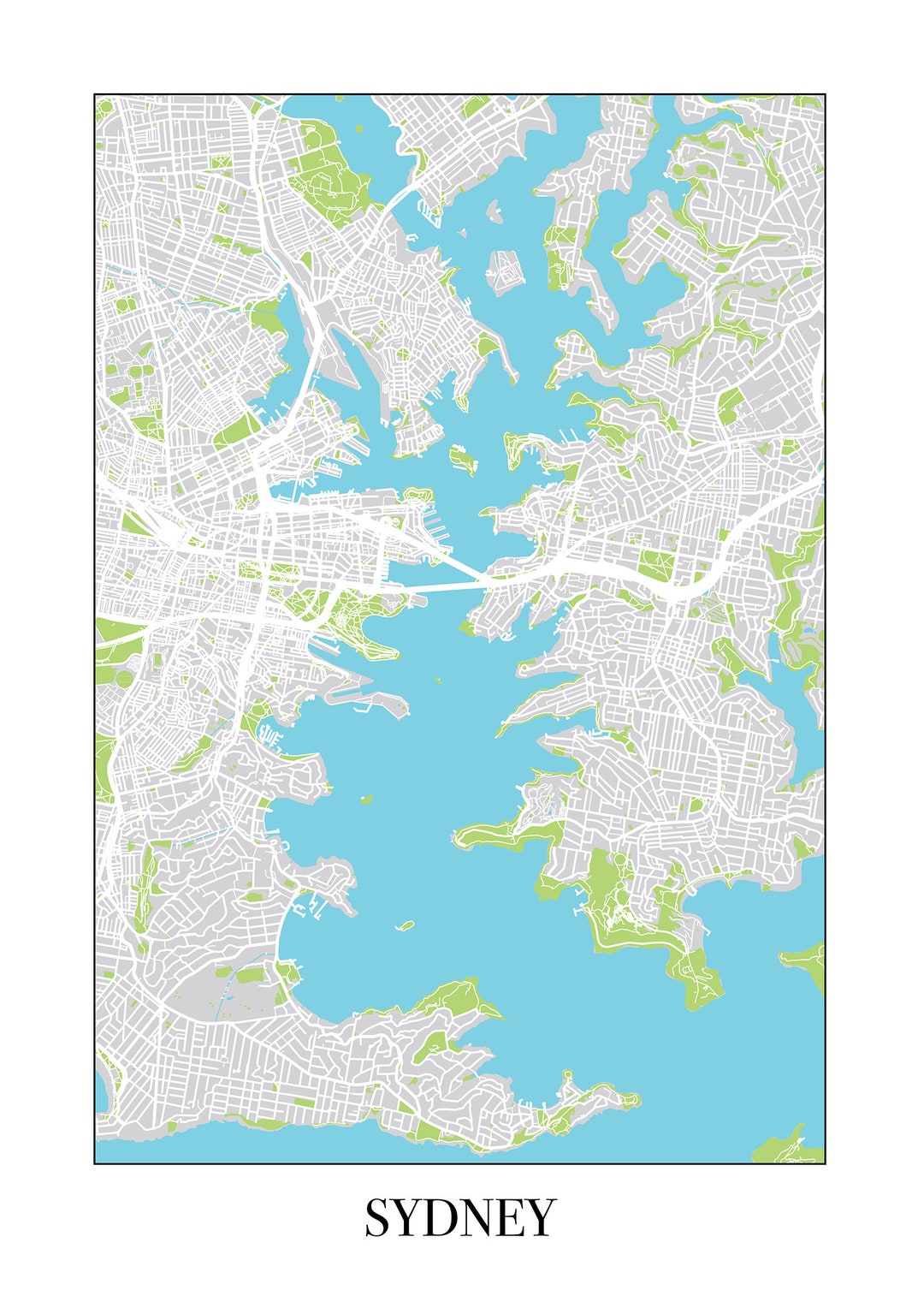 Australian Capital City Maps - Etsy