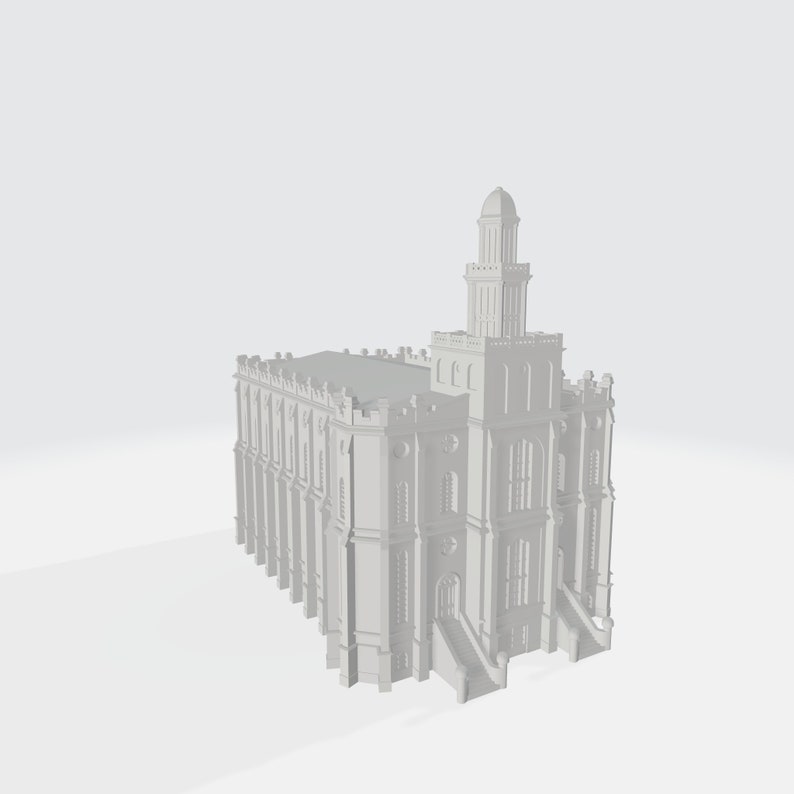 Downloadable 3D Model St George Utah Temple 3D Printable - Etsy