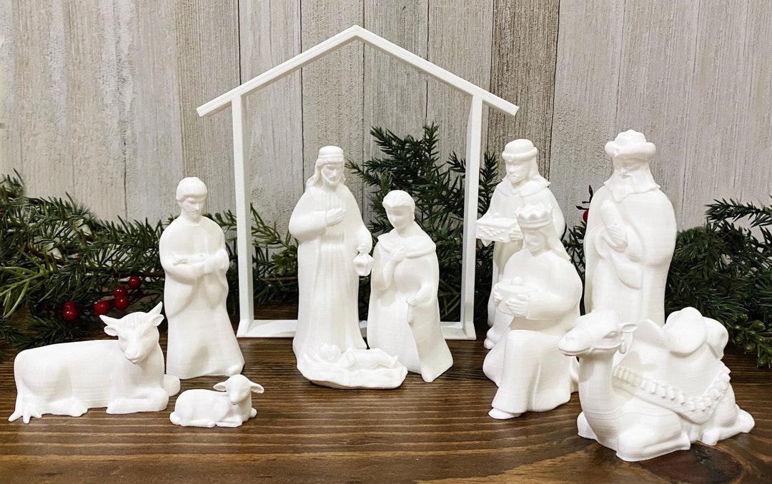 Downloadable 3D Model - 11- Piece Christmas Nativity Set - 3D Printable ...