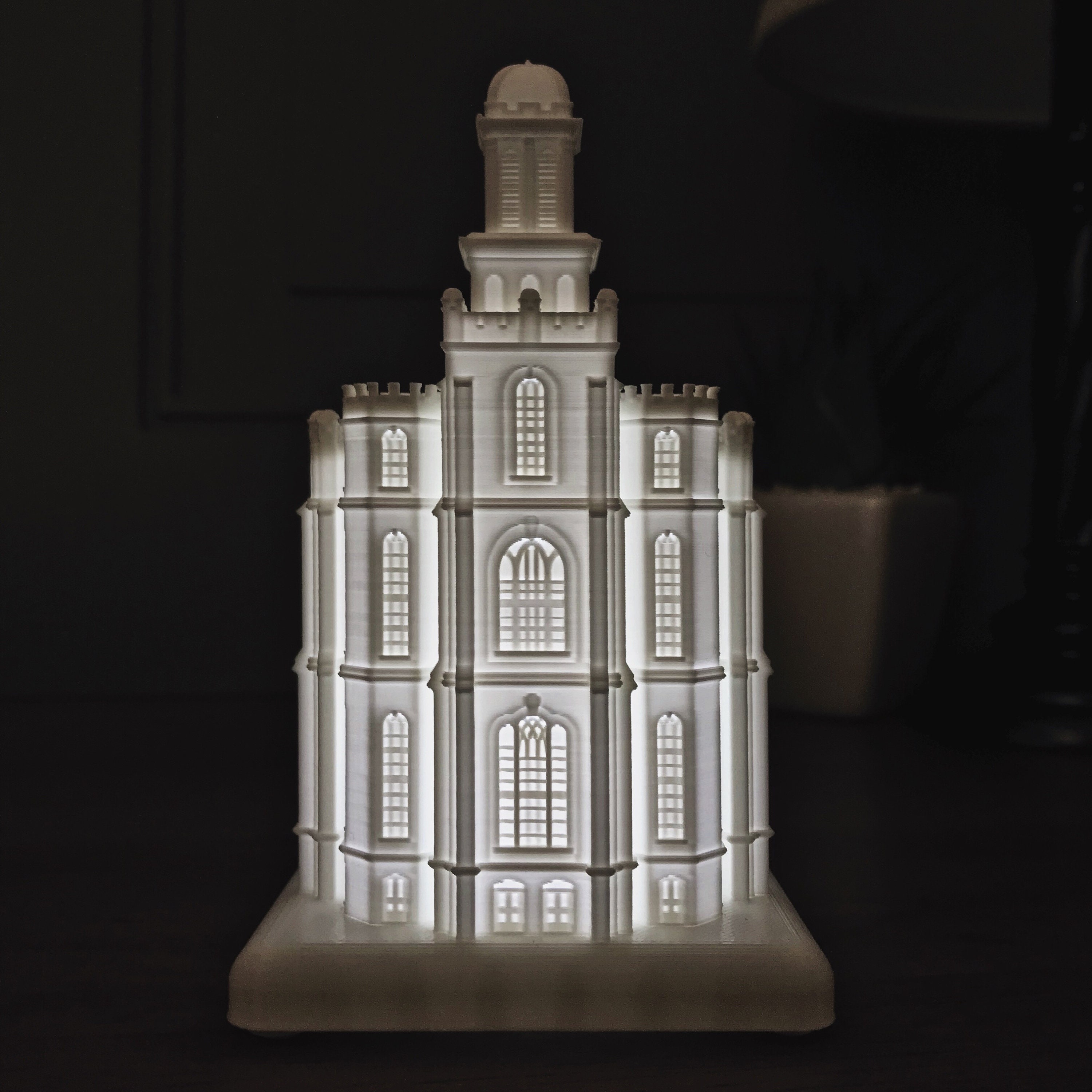 Logan Utah Latter-day Temple Night Light Statue LDS the | Etsy