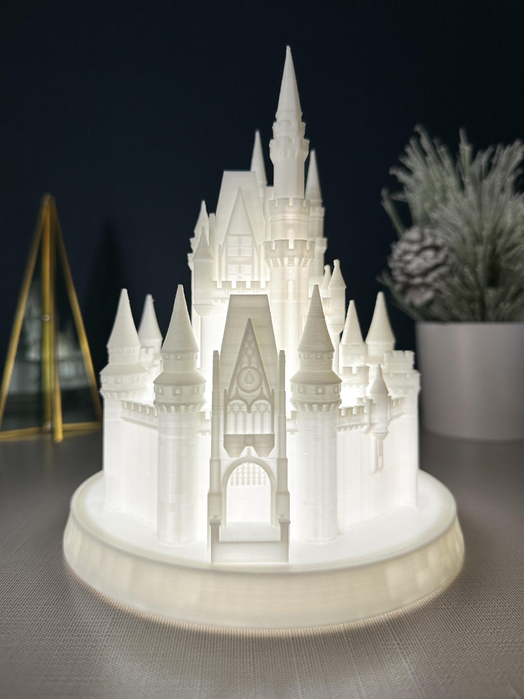 Cinderella Castle Night Light - Cake Topper - 3D Printed - Miniature ...