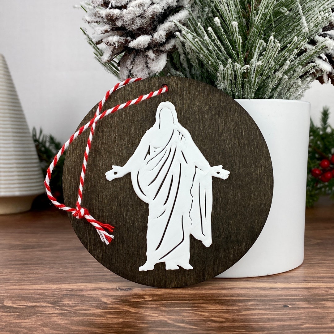 Round Christ Ornament - Christmas - Ornament - Jesus Christ - Etsy