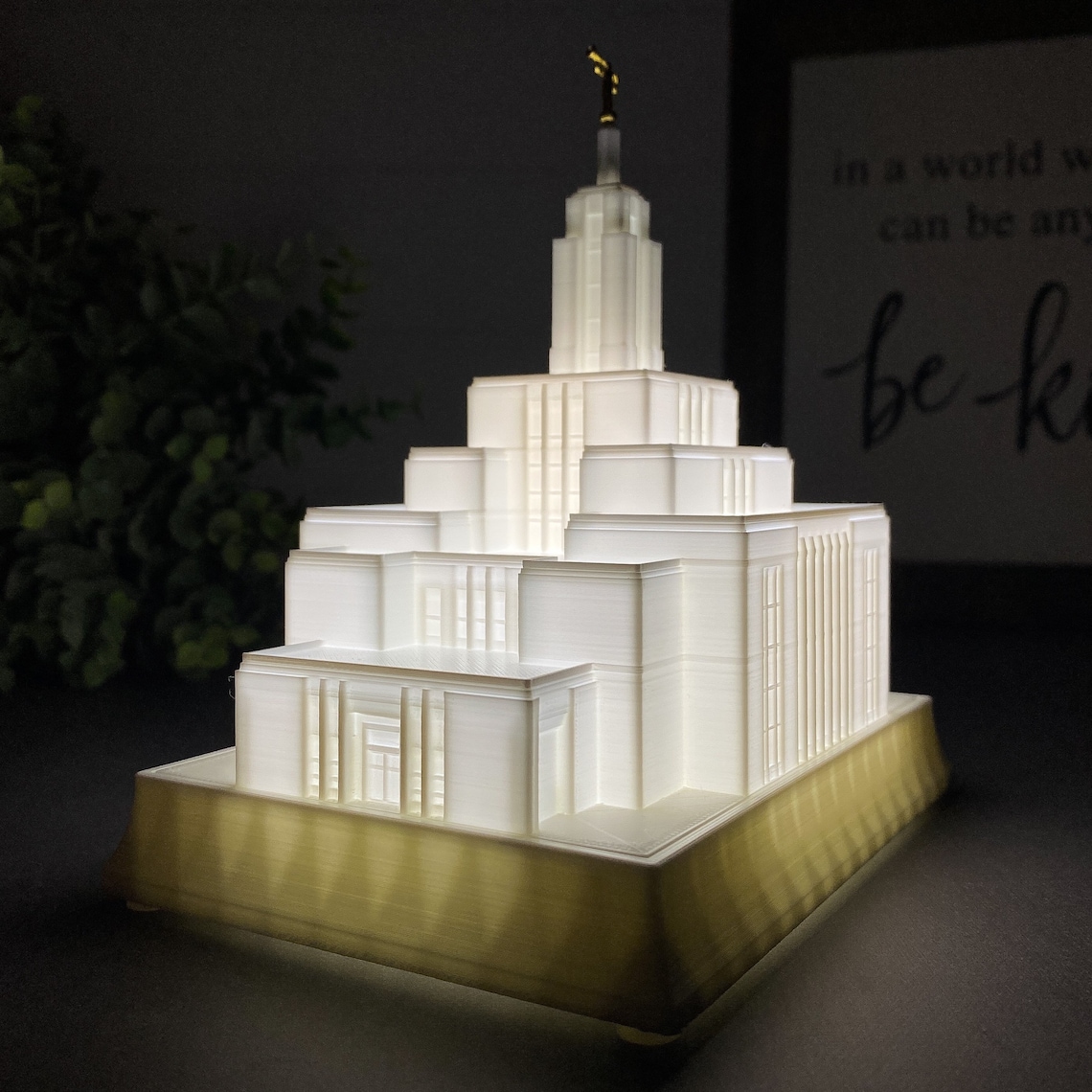Draper Utah Latter-day Temple Night Light Statue - LDS - the Church of ...