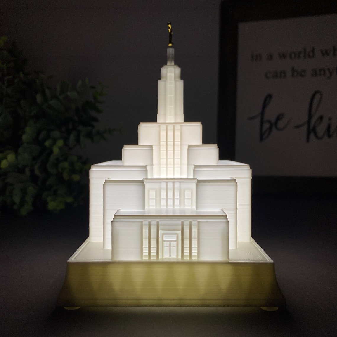Draper Utah Latter-day Temple Night Light Statue - LDS - the Church of ...