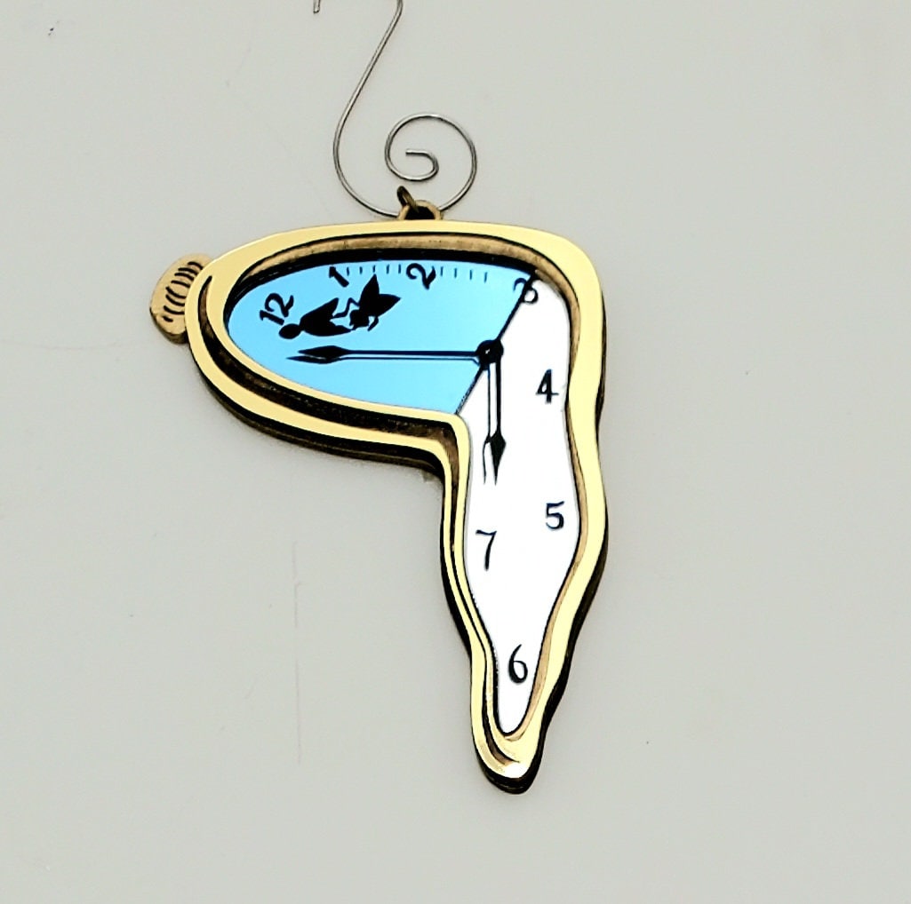 Salvador Dali-inspired Melting Clock, the Persistence of Time Wooden ...