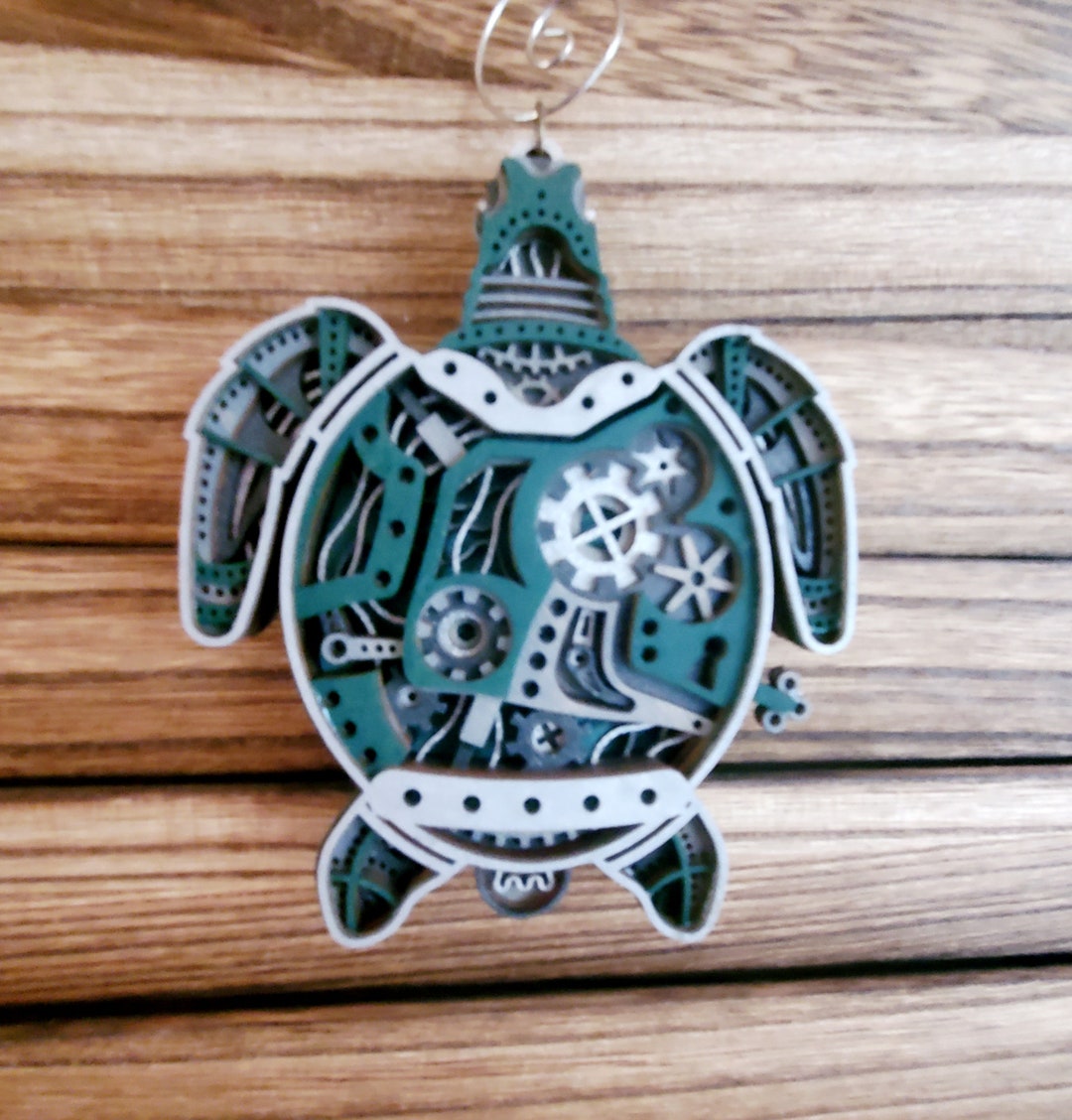 3D Multilayer Wooden Mechanical Turtle 3.8 X3" - Etsy