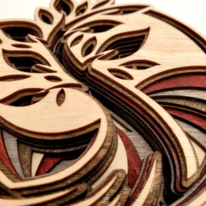 3D Multilayer Wooden Tree of Life Sculpture Ornament 3.8 X 3.8" - Etsy