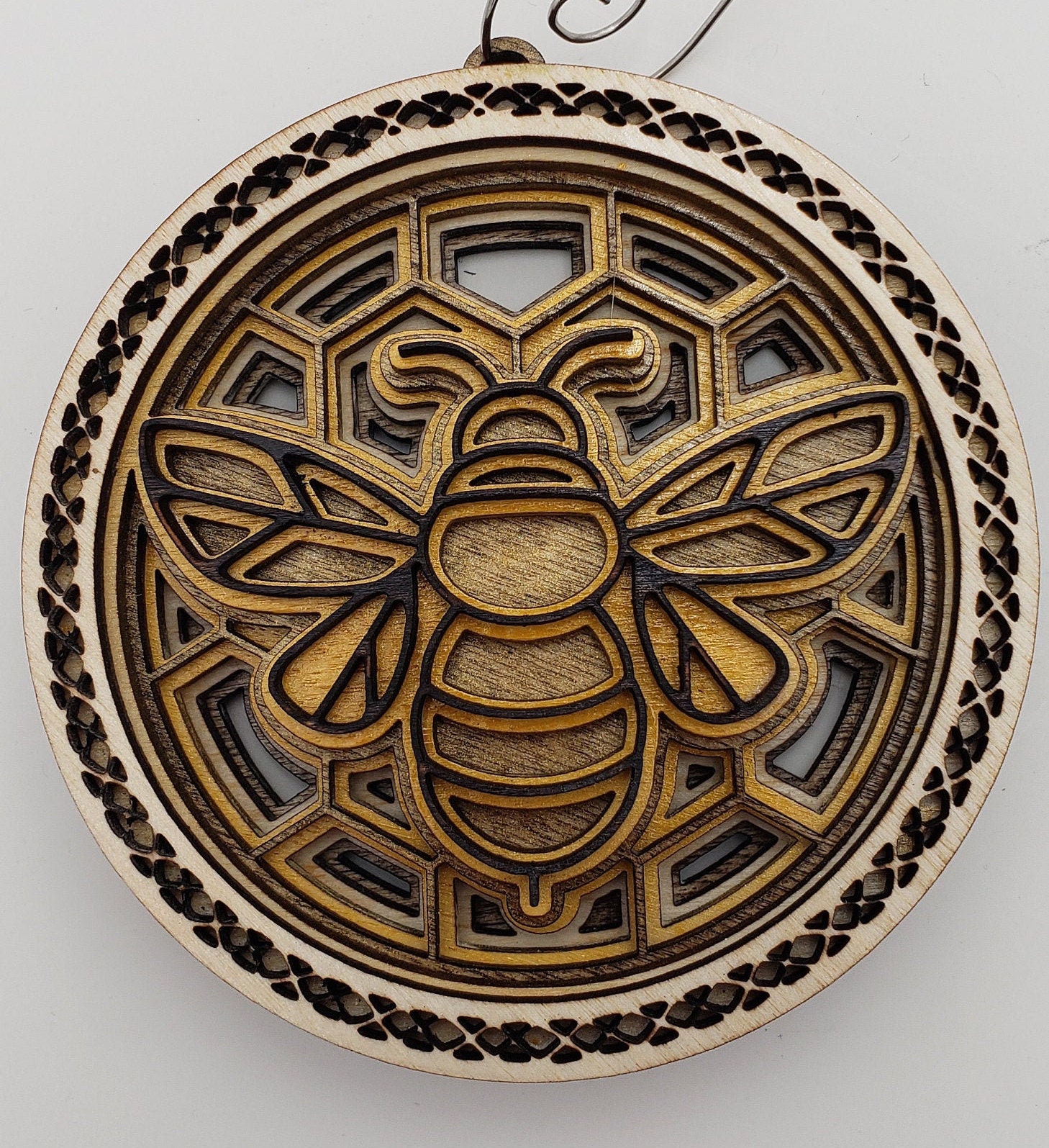 3D Honey Bee Multilayer Wooden Sculpture Ornament 3.75 X | Etsy