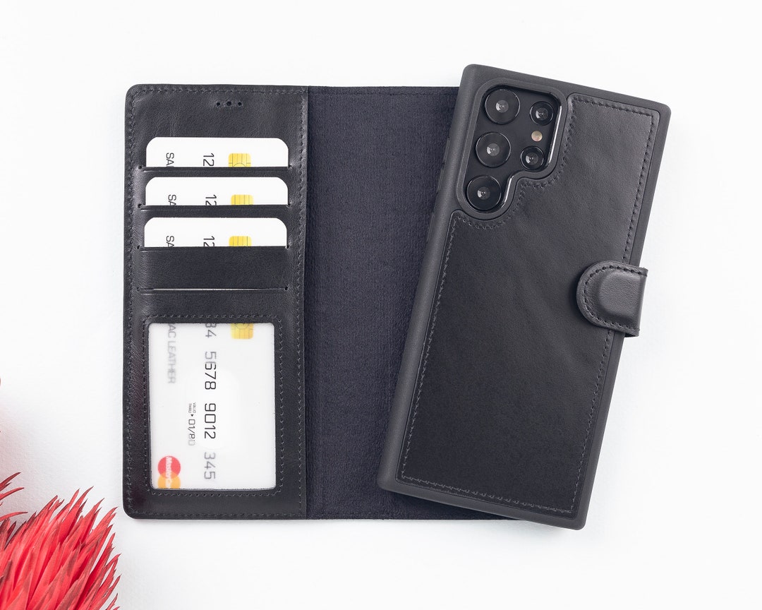 Leather Galaxy S22 Ultra Case, Samsung S22 Ultra 6.8 RFID Blocker ...