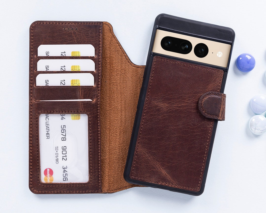 Pixel 8 Pro Leather RFID Blocker Wallet, Customized Google Pixel 8 Case ...