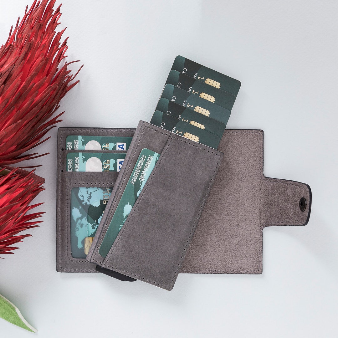 RFID Blocker Wallet, Credit Card Holder, Buisness Card Case, Leather ...