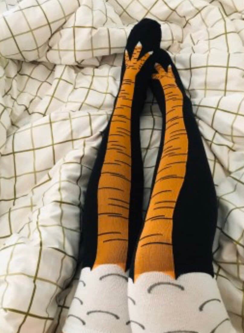 Calcetines de algodón Thigh High patas de pollo rodilla | Etsy