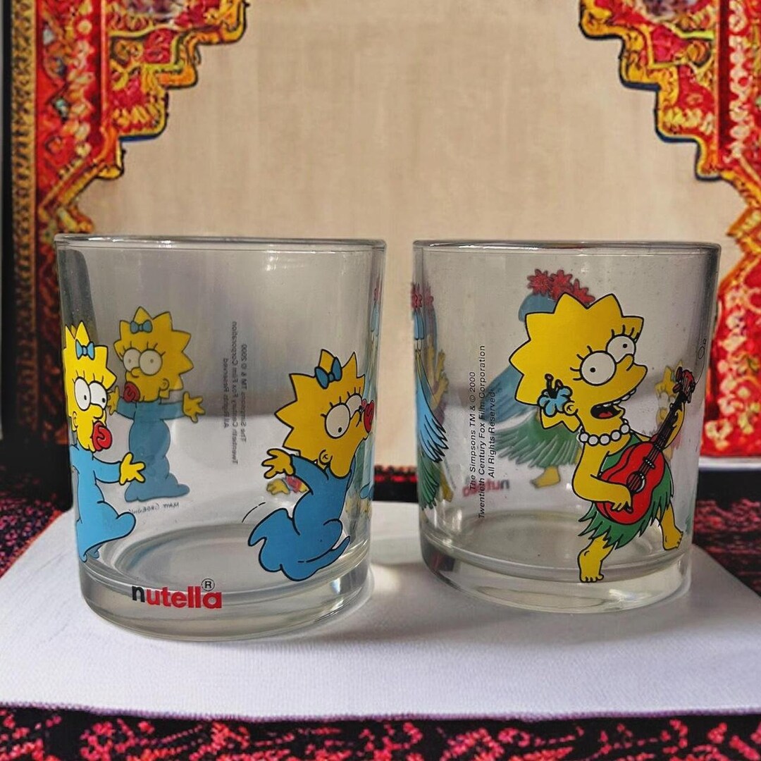 Vintage the Simpsons Drinking Glasses - Etsy