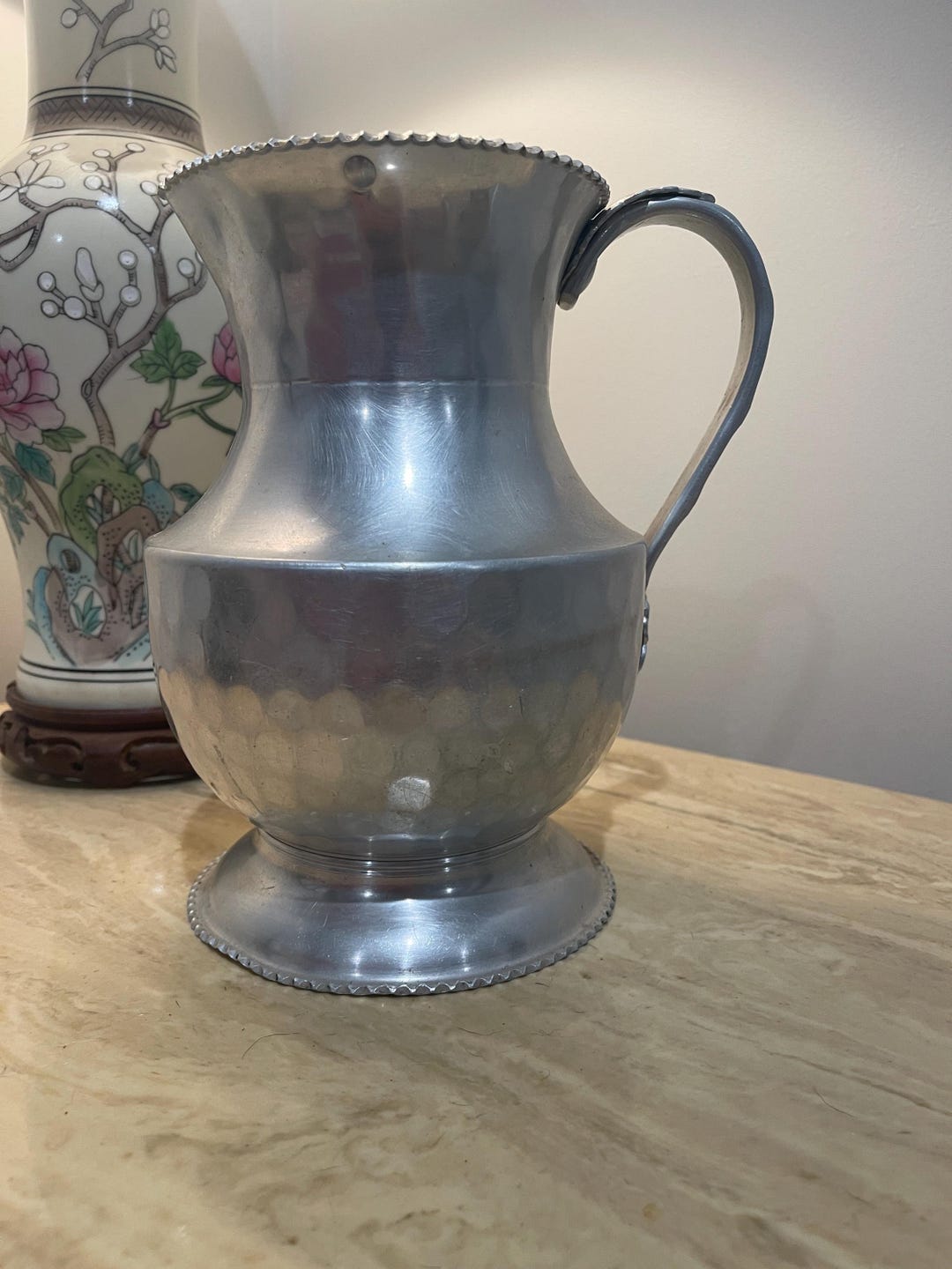 Vintage Cromwell Hand Hammered Aluminum Pitcher. - Etsy