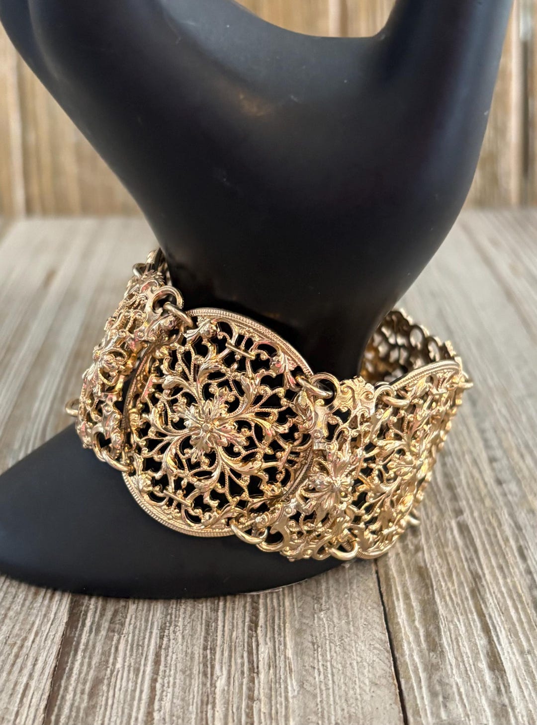 NAPIER Vintage 1970's-80's? Gorgeous Gold Floral Filigree Classic ...