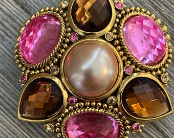 Gorgeous IVANA Signed Vintage 1990's Massive Gold Classic Statement ...