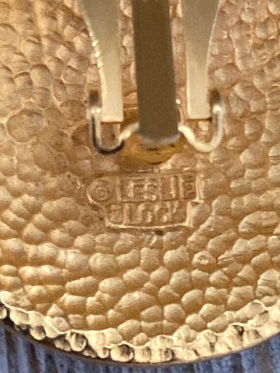 Gorgeous LESLIE BLOCK Signed Vintage 1990's Round Gol… - Gem