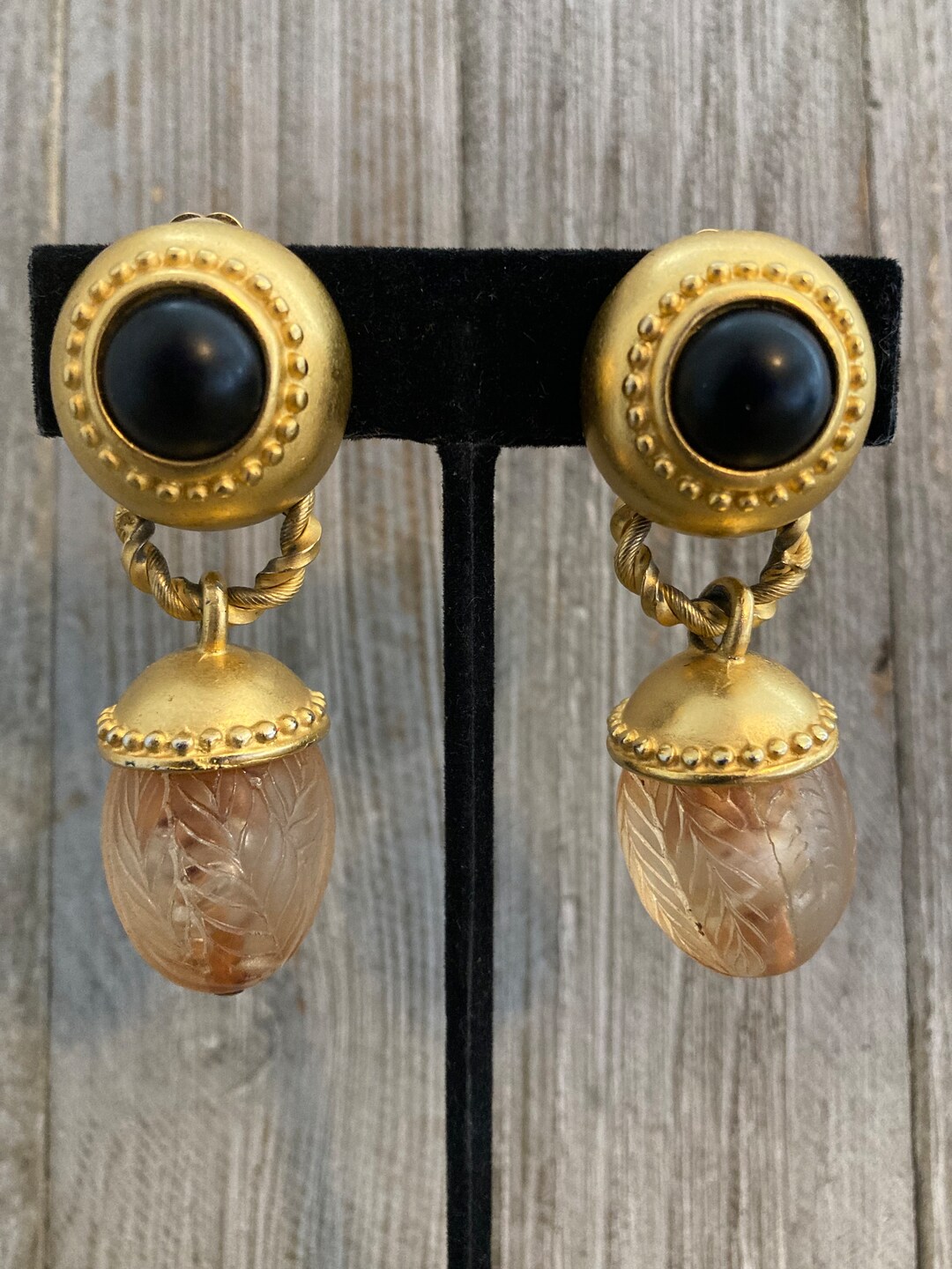 Stunning LESLIE BLOCK Signed Vintage 1980's-90's Gold Moghul Statement ...