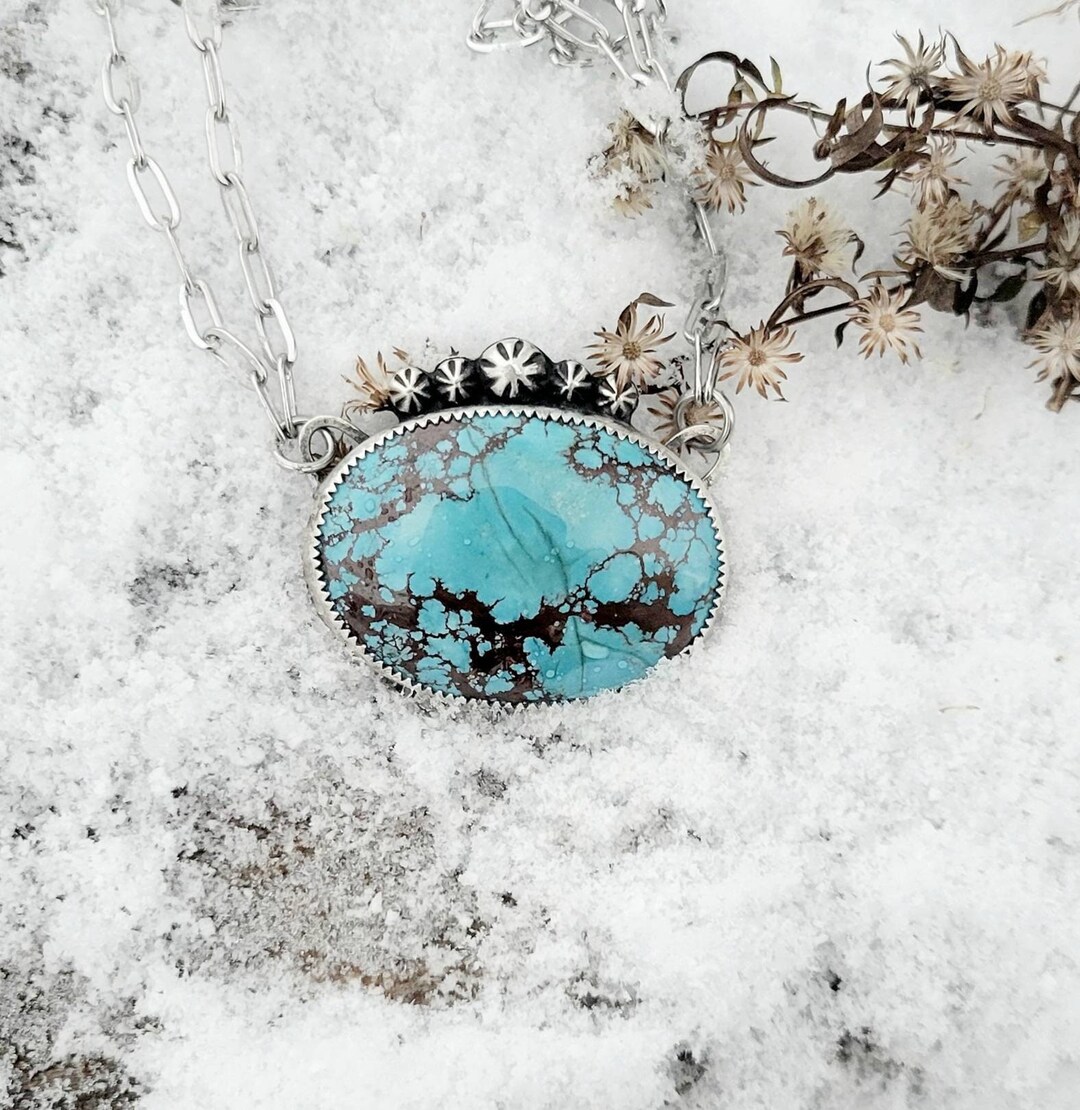Turquoise Magnesite Necklace Stone Ring Stone Jewelry - Etsy