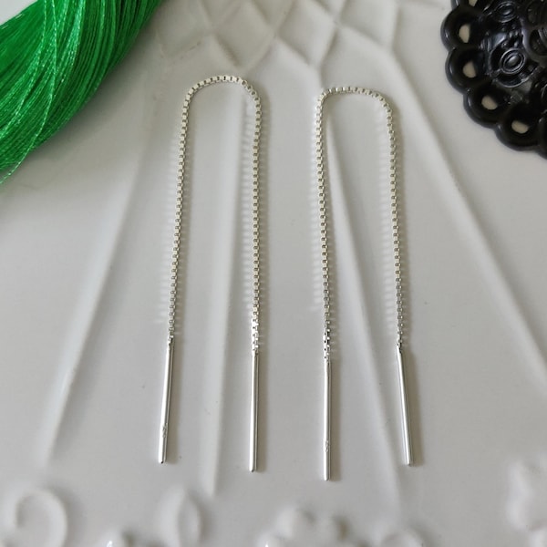 Box Chain Earrings - Etsy UK