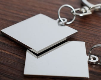 Square Key Chain | Etsy
