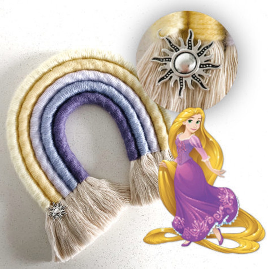 DISNEY INSPIRED RAPUNZEL Rainbow Disney Decor, Macrame Rainbow, Fibre ...