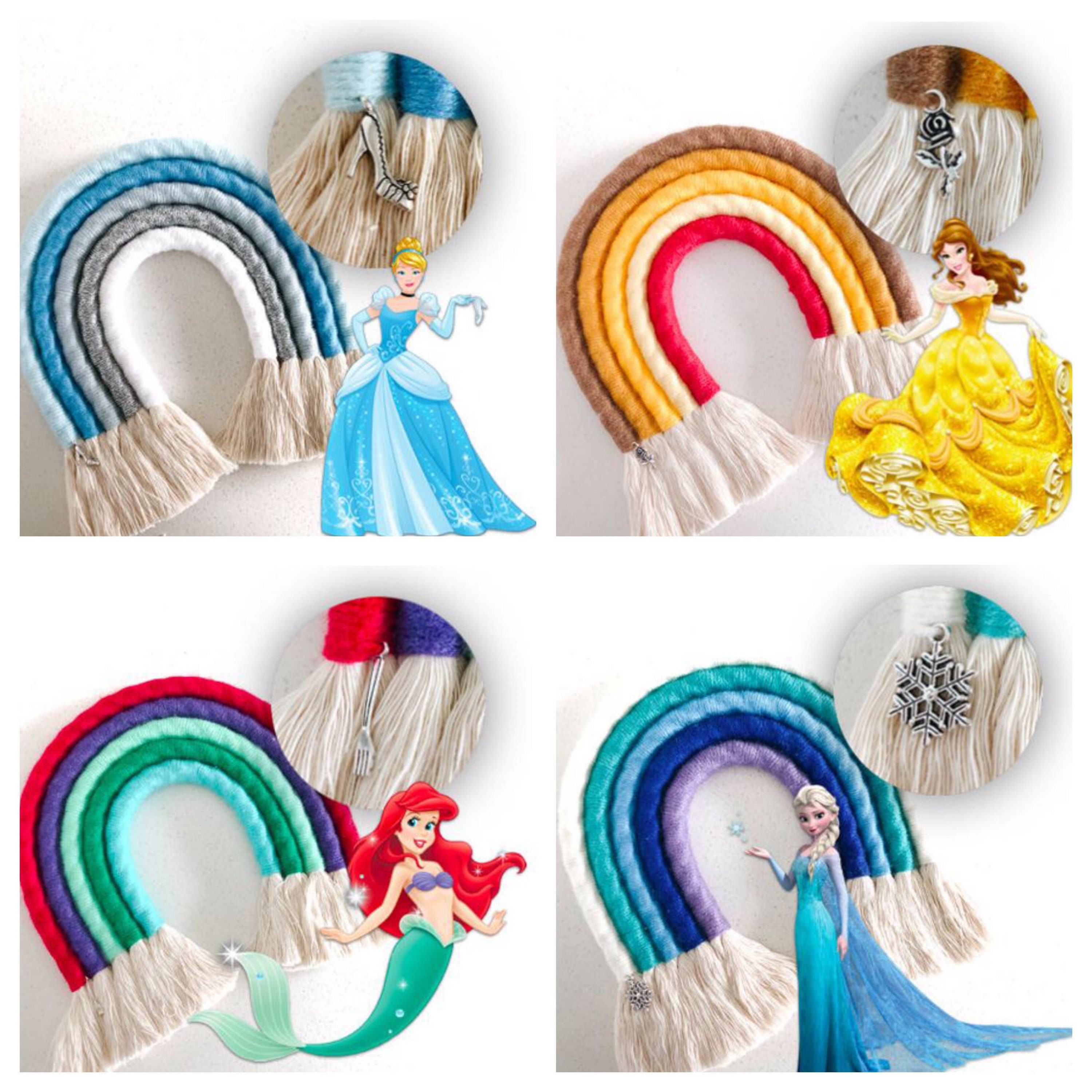 DISNEY INSPIRED ARIEL Rainbow Disney Decor Macrame Rainbow - Etsy
