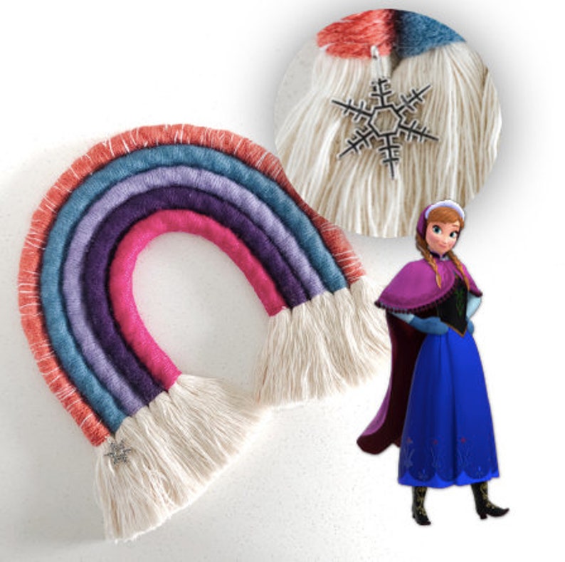 DISNEY INSPIRED ANNA Rainbow Disney Decor Macrame Rainbow - Etsy