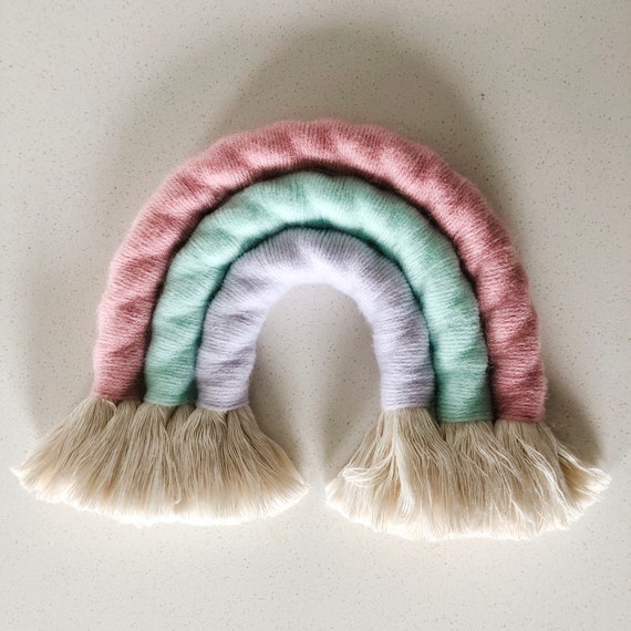 CHUNKY PASTEL RAINBOW Macrame Rainbow Fibre Art Rope | Etsy