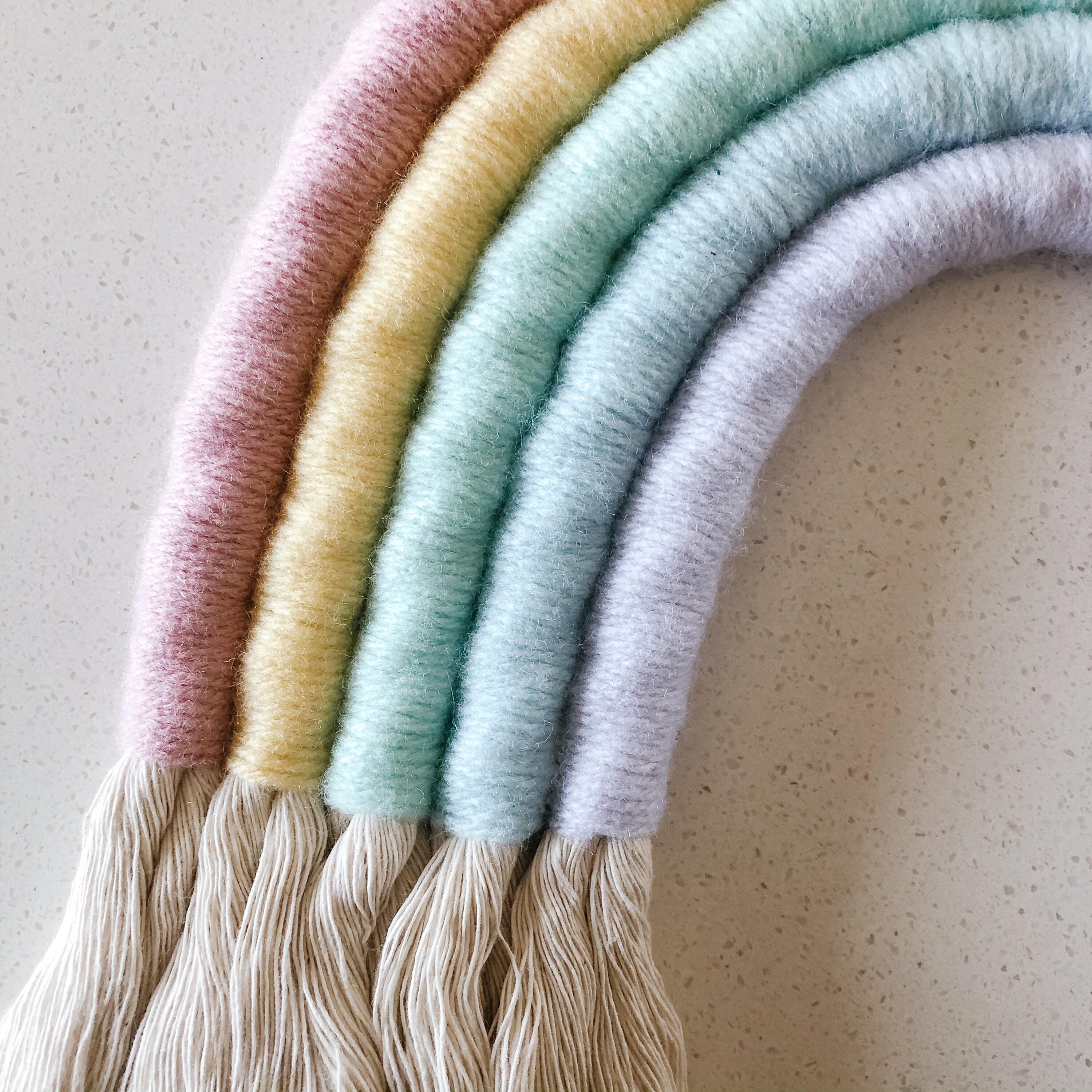 PASTEL RAINBOW Macrame Rainbow Fibre Art Rope Rainbow - Etsy