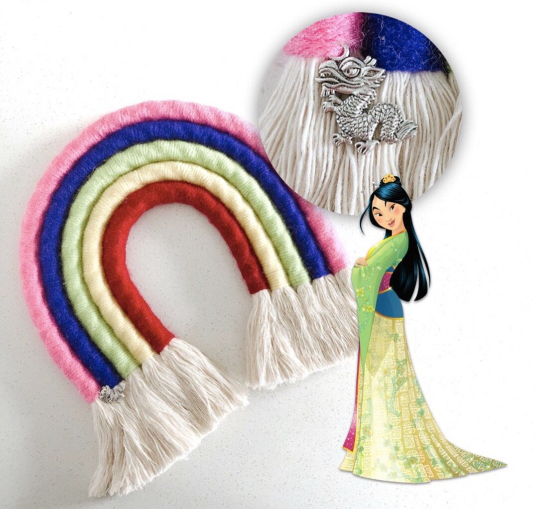DISNEY INSPIRED MULAN Rainbow Disney Decor Macrame Rainbow - Etsy