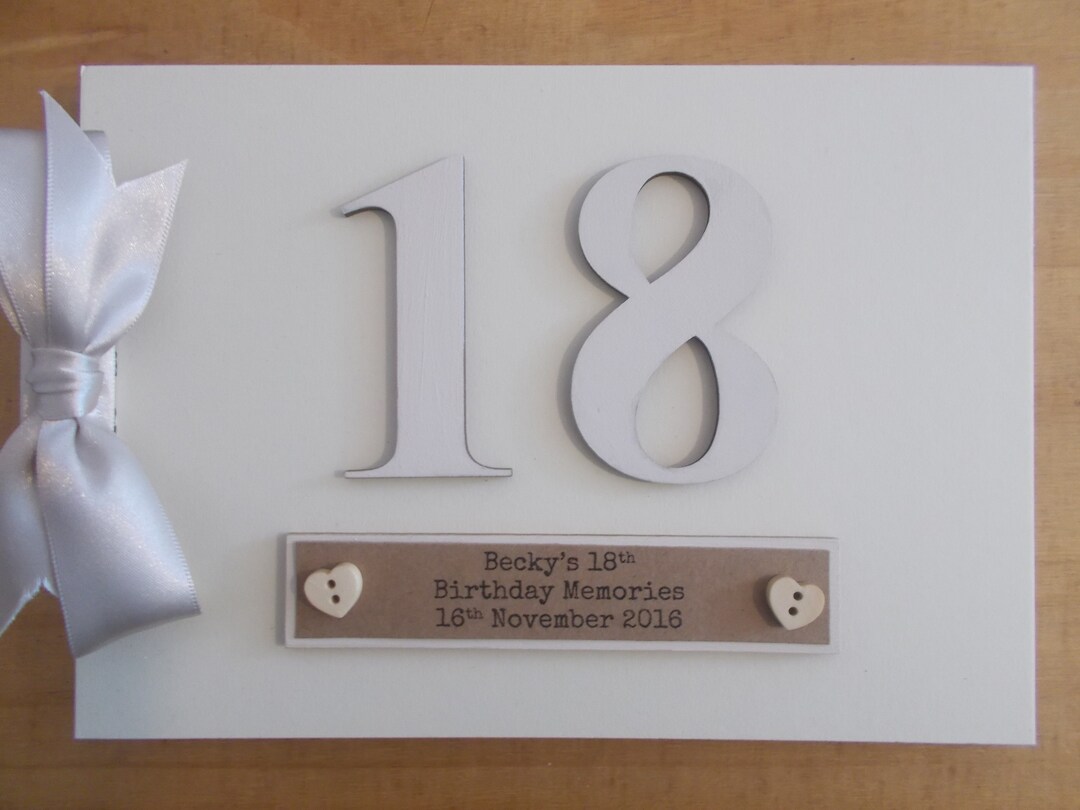 Personalised 18th Birthday Memories Scrapbook Memory Photo Album Gift ...