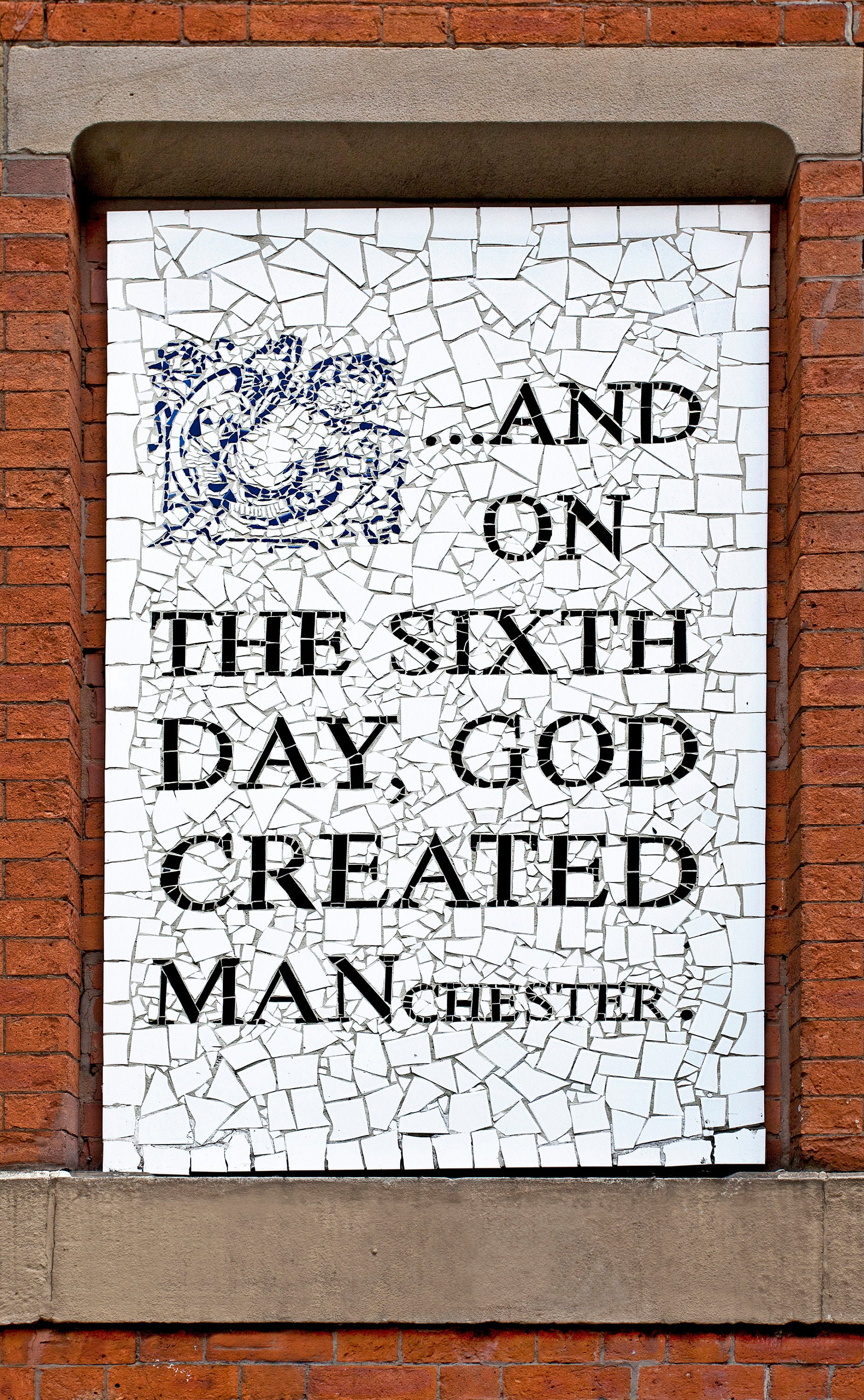 God Created Manchester Mosaic-brickwork-photographic Print | Etsy